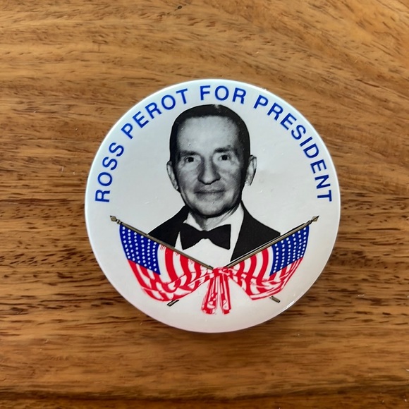 None | Other | Vintage Ross Perot For President Campaign Pin With Some ...